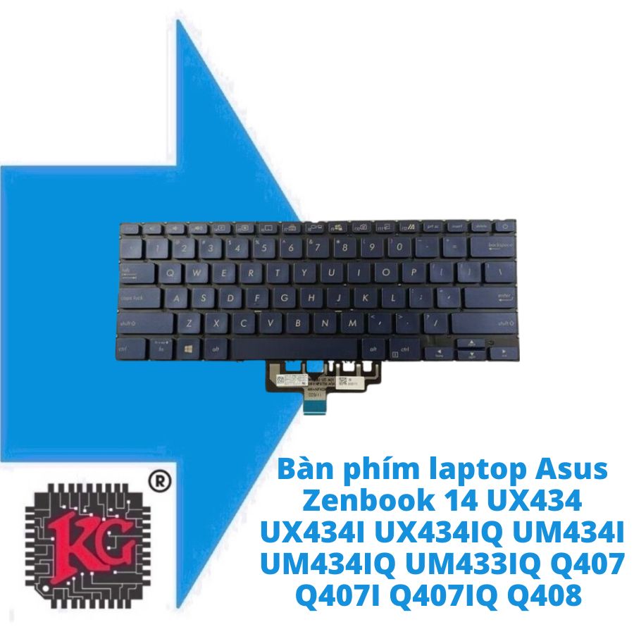 Thay Bàn phím laptop Asus Zenbook 14 UX434 UX434I UX434IQ UM434I ...