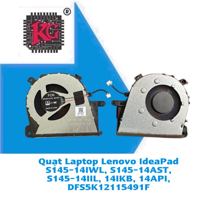 Thay Quạt Laptop Lenovo IdeaPad S145-14IWL, S145-14AST, S145-14IIL ...