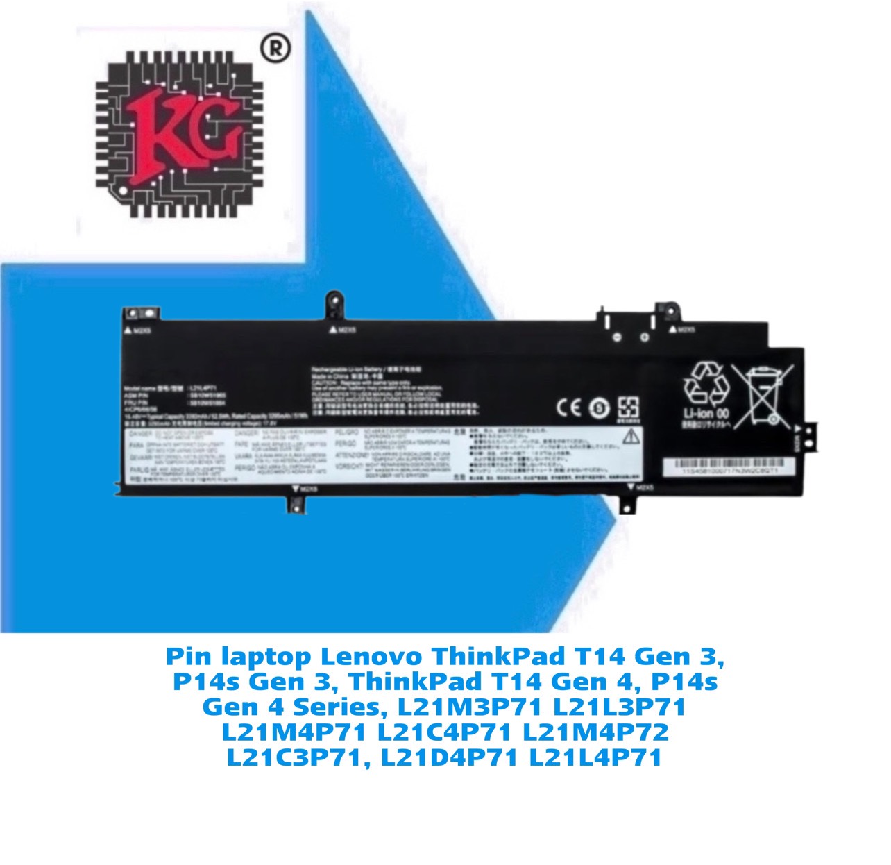 Thay Pin Laptop Lenovo ThinkPad T14 Gen 3, P14s Gen 3, ThinkPad T14 Gen ...